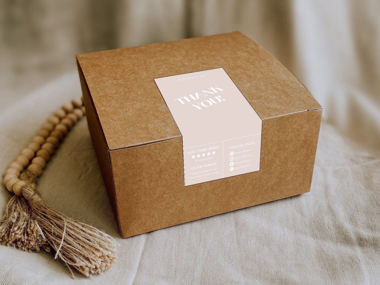 Modern Box Label Template,editable Packaging Labels,printable Order ...