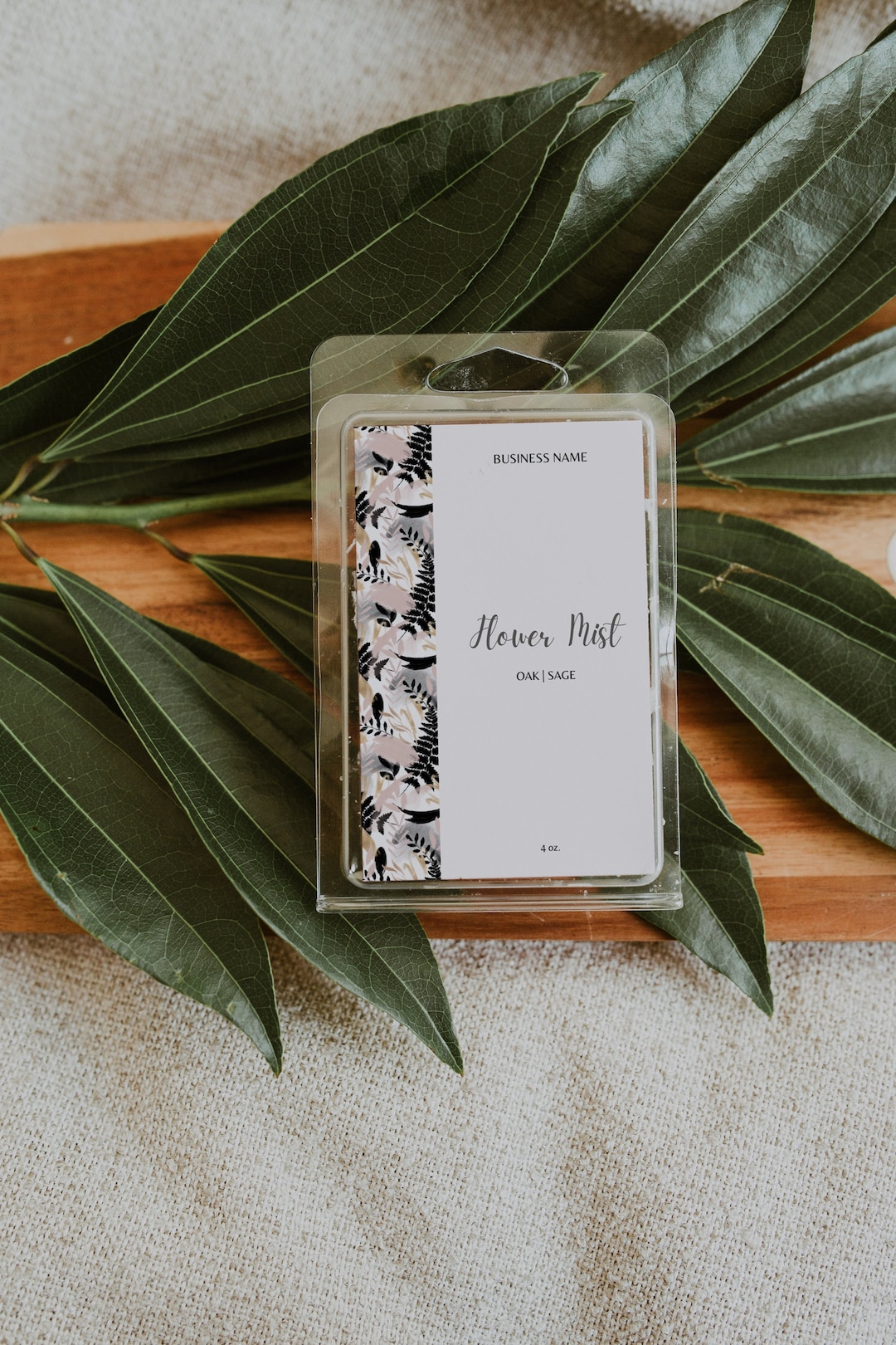 Editable Boho Wax Melt Label Design, Floral Candle Label Template ...