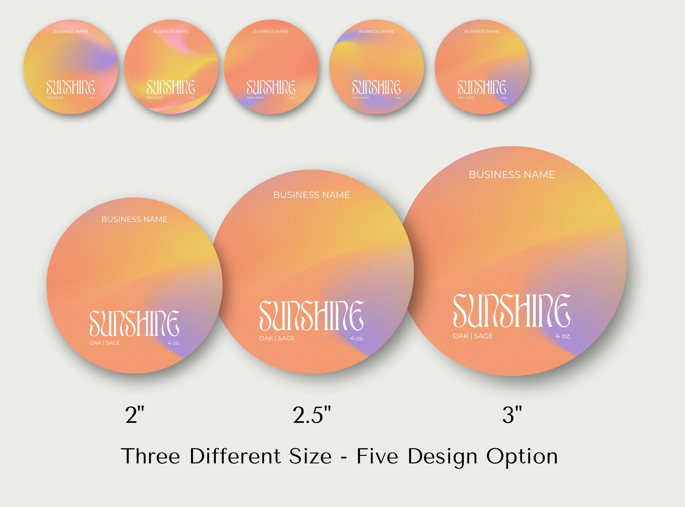 Editable Gradient Candle Label Template, Customizable Orange Candle ...