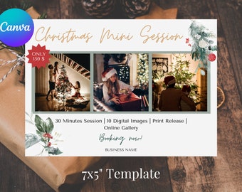 Christmas Mini Session Marketing Template for Photographers, Christmas ...