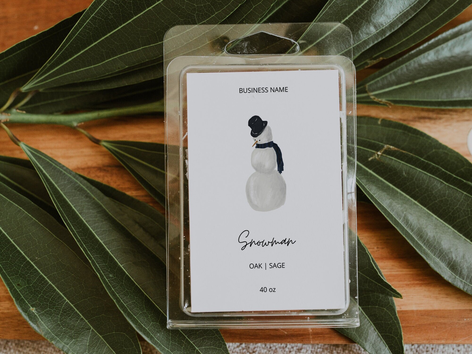 Christmas Editable Wax Melt Label Template Modern Wax Label - Etsy