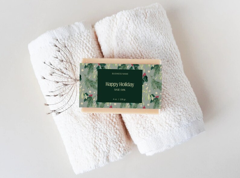 Christmas Soap Label Template, Editable Soap Label Template, DIY Soap ...