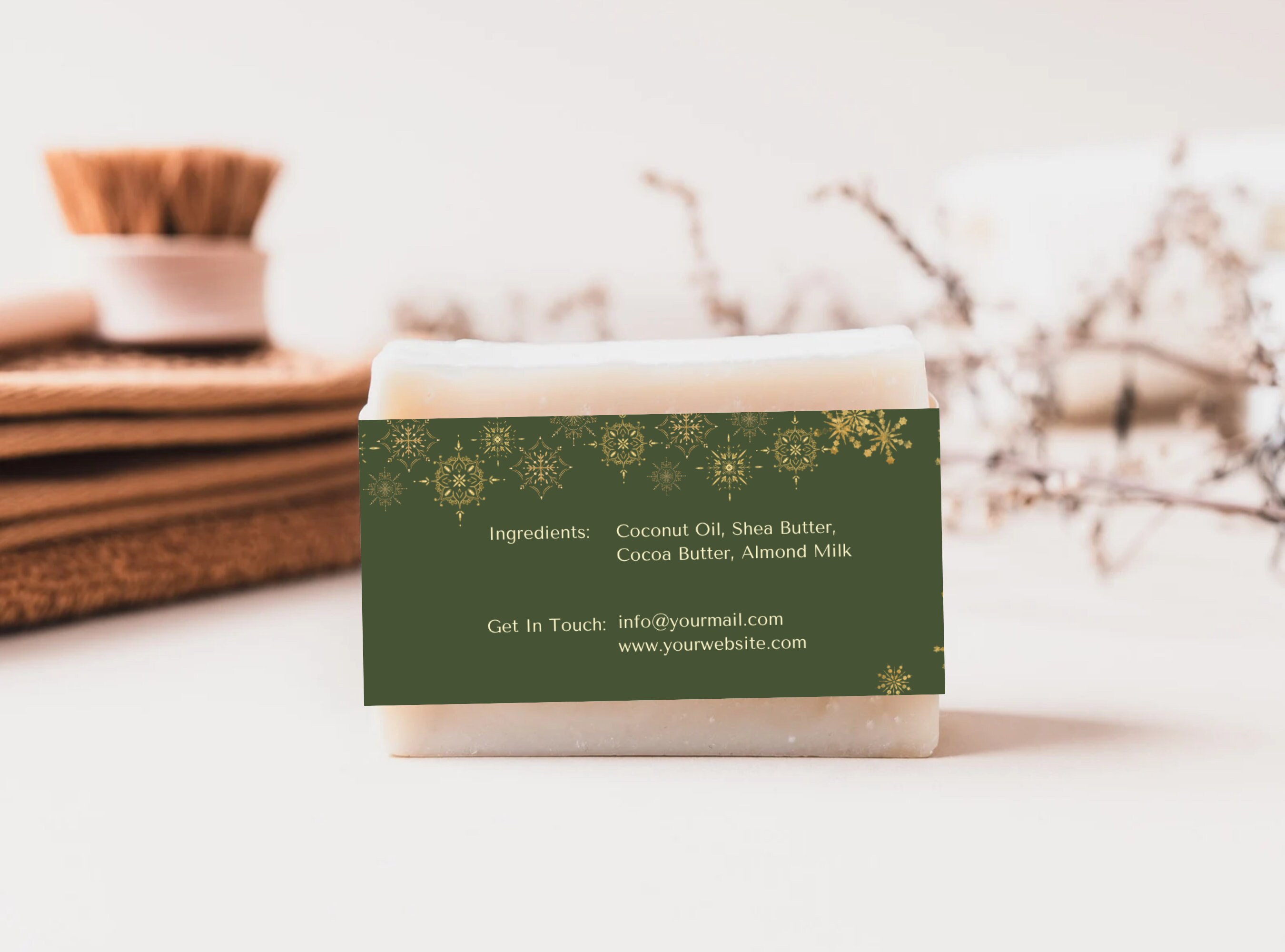 Christmas Soap Label Template, Editable Soap Label Template, DIY Soap ...