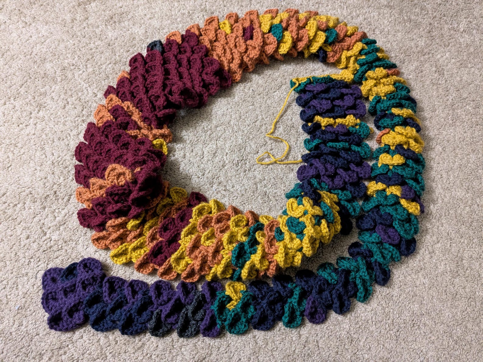 Crochet Dragon Scarf Pattern, Temperature Scarf - Etsy UK