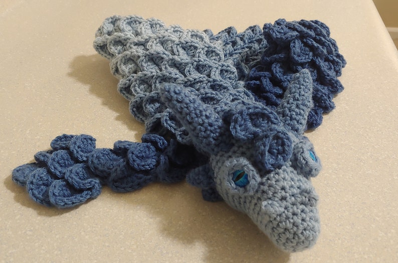 Crochet Dragon Scarf Pattern, Temperature Scarf - Etsy