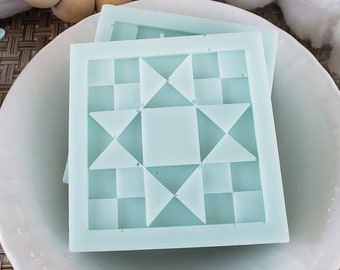 French Vanilla Buttercream Quilt Block Soap Sweet Vanilla Bean Scent ...