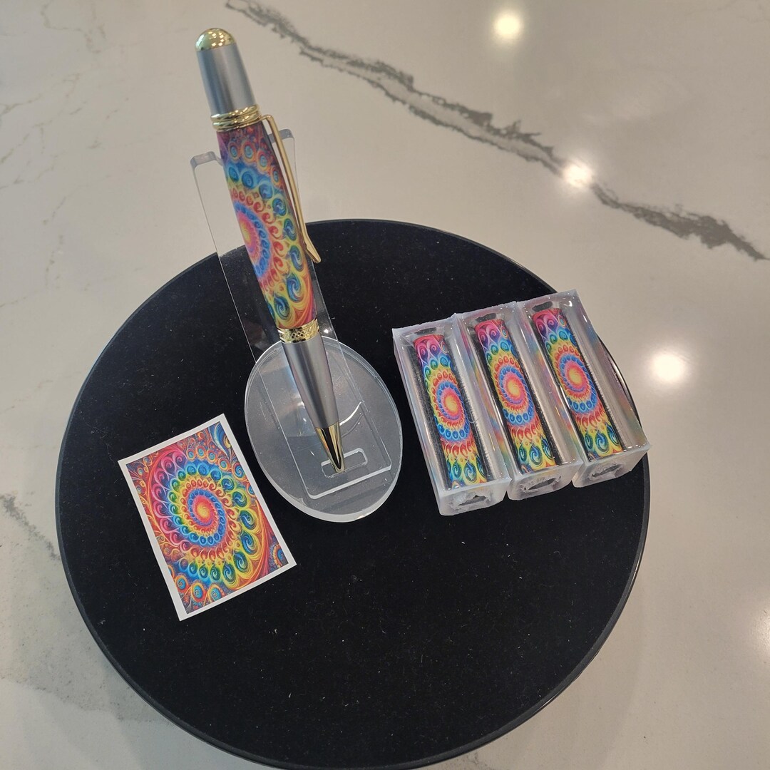 Faux Fordite Whimsical Image Tube-in Pen Blank for Gallant Twist Pen ...