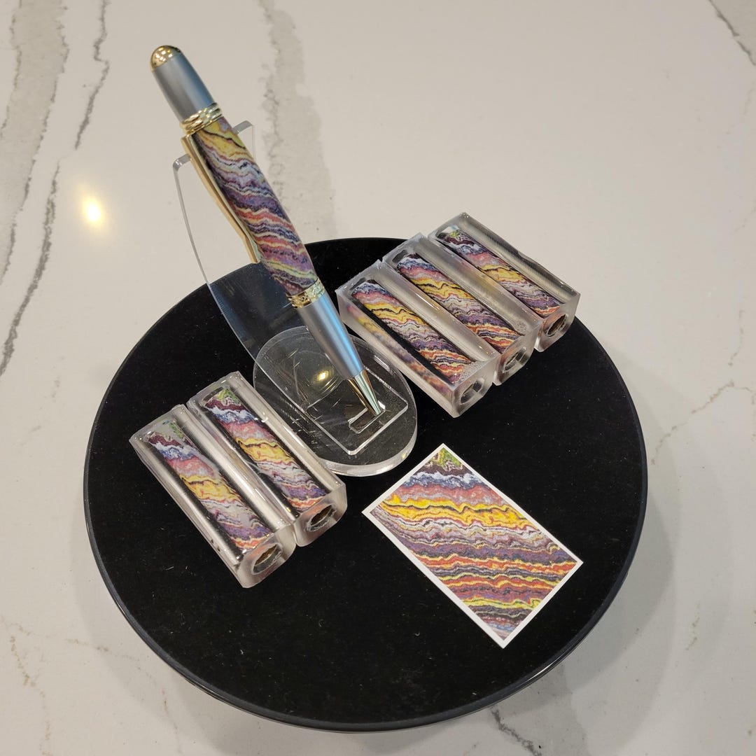 Faux Fordite Pen Blank: Gallant/sierra Twist Pen Kit - Etsy