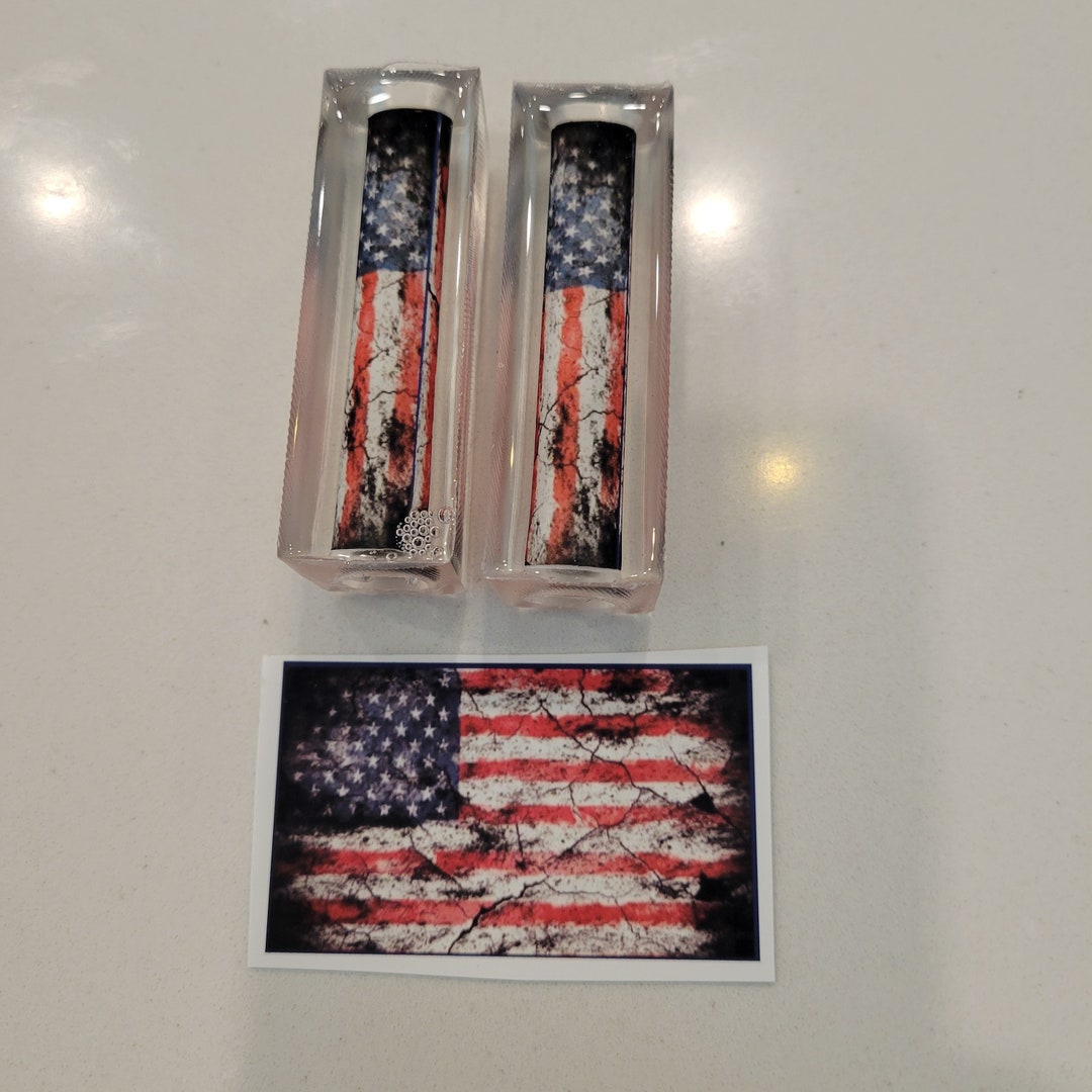 USA Distressed Flag Label Cast Pen Blank for .30 Cal Rifle/bullet Bolt ...