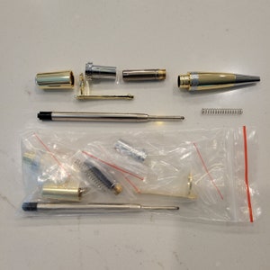 5 Flag Label Cast Pen Blanks and 5 Gallant Pen Kits, Plus Bushings ...