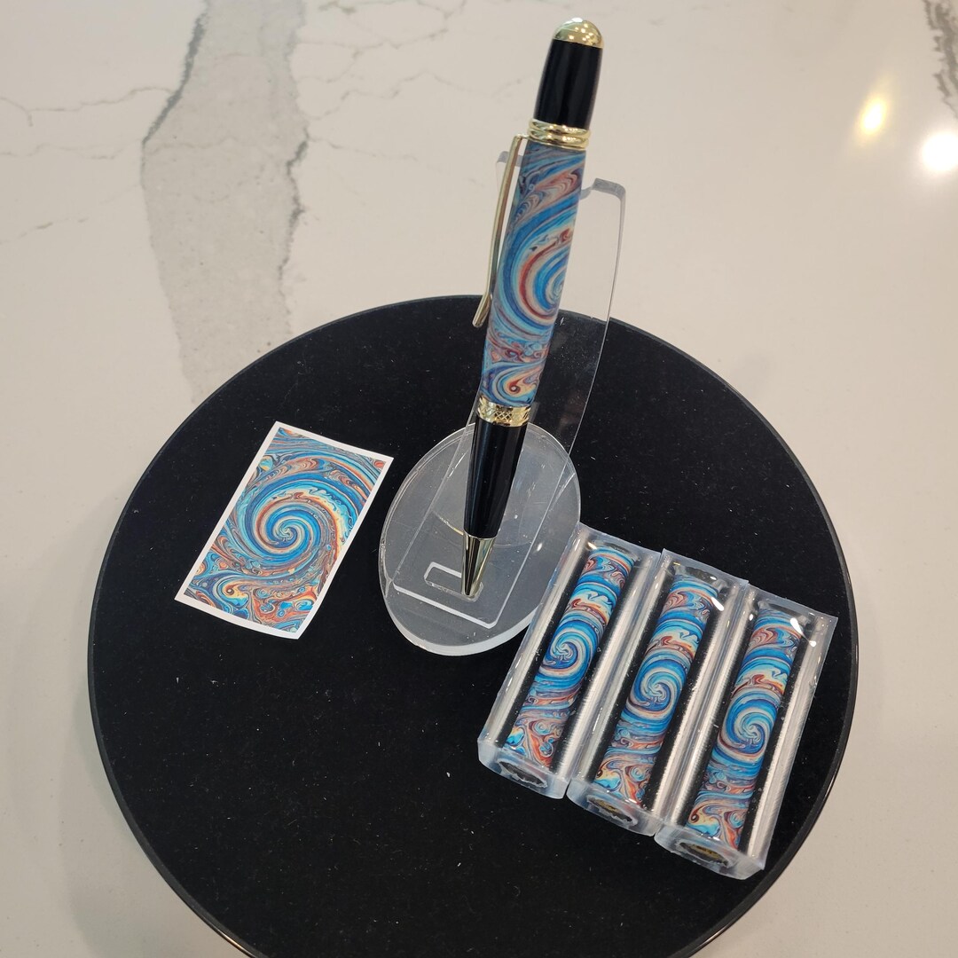 Faux Fordite Whimsical Image Tube-in Pen Blank for Gallant Twist Pen ...