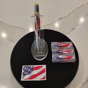 USA Waving Flag Label Cast Pen Blank for Sierra or Gallant - Etsy