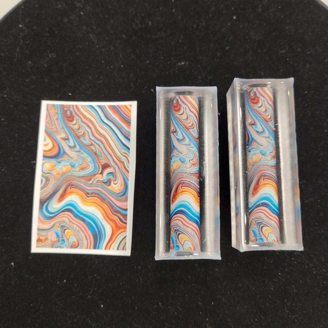 Faux Fordite Whimsical Image Tube-in Pen Blank for Gallant Twist Pen ...