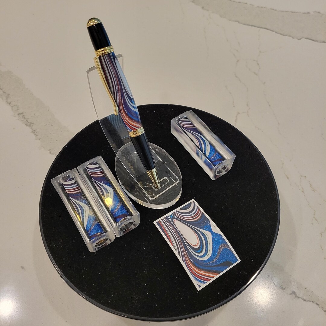 Faux Fordite Image Tube-in Pen Blank for Gallant Twist Pen Kit, or ...