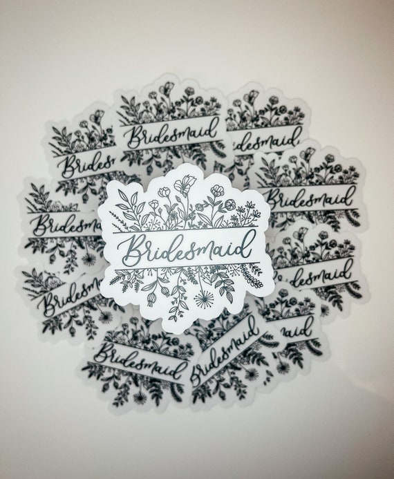 Bridesmaid Sticker Bridal Party Stickers Bridesmaid Proposal - Etsy