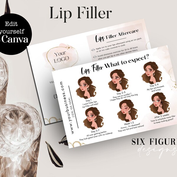 Lip Filler Aftercare Cards - Etsy