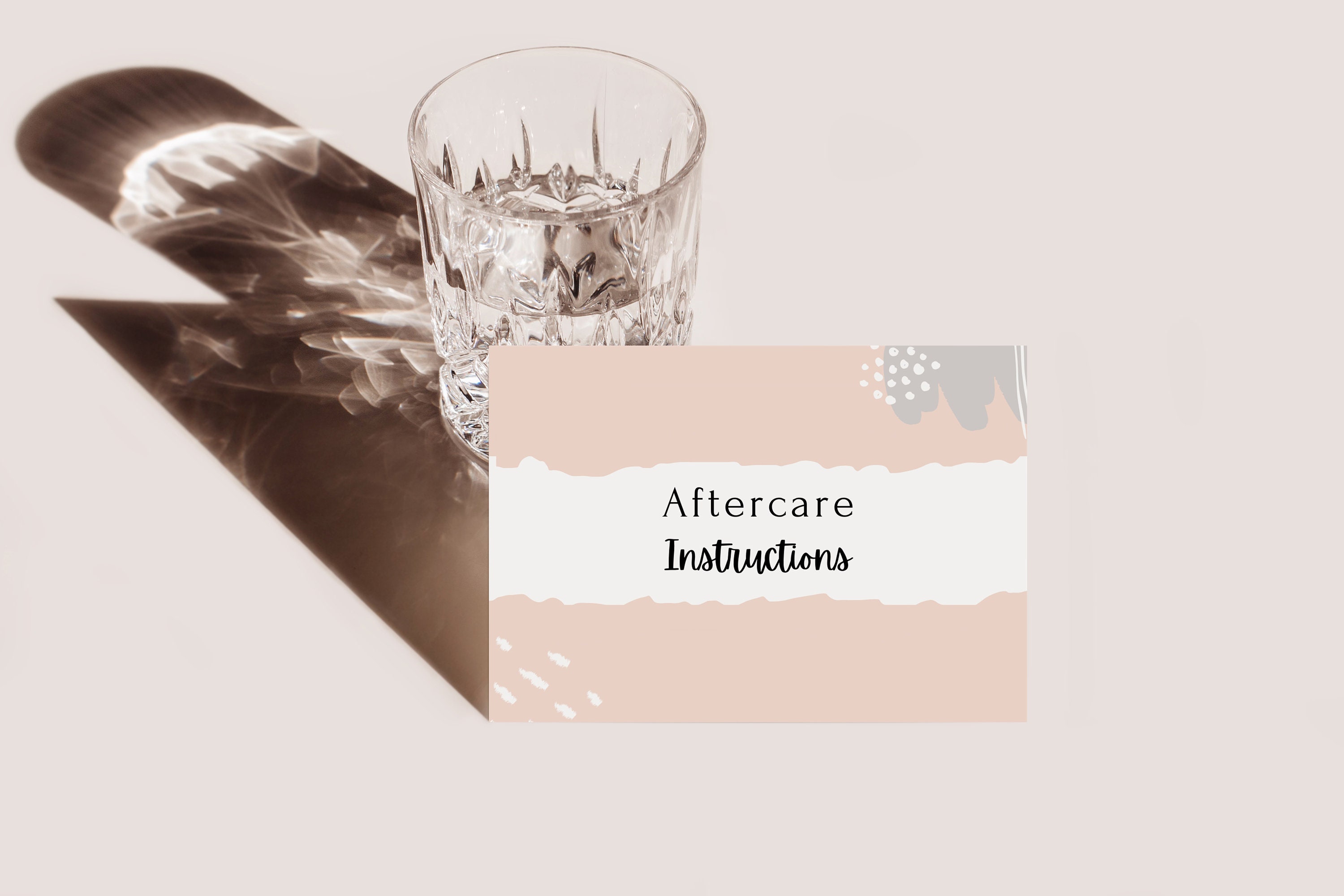 Folded Design Aftercare Card Editable PMU Aftercare Cards - Etsy Canada