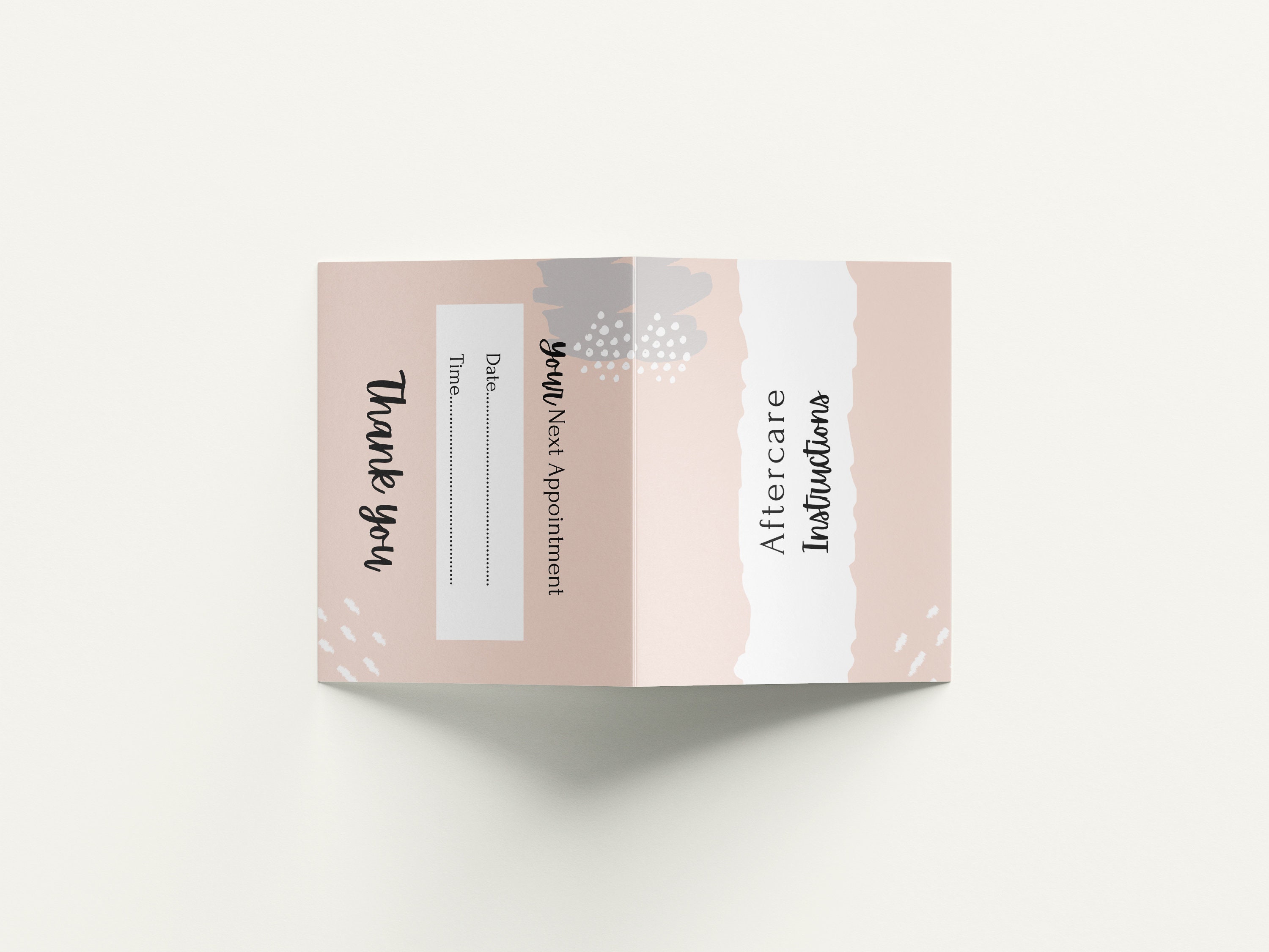 Folded Design Aftercare Card Editable PMU Aftercare Cards - Etsy Canada