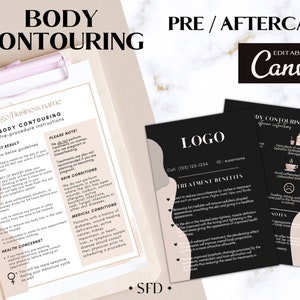 Editable Body Contouring Aftercare and Pre-procedure Care Combination ...