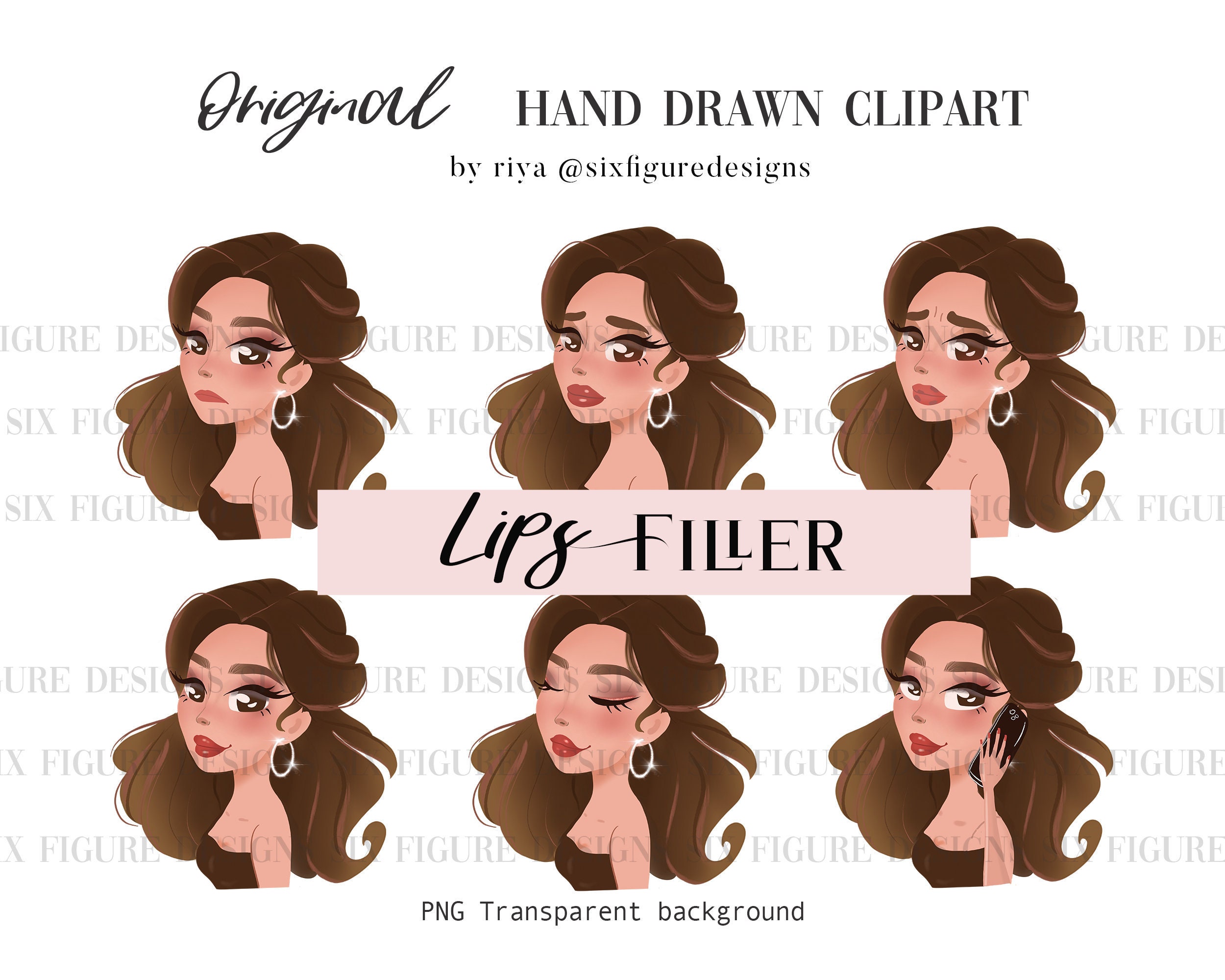 Paper Lip Filler Aftercare card Avatar Aftercare Illustrations Lip ...