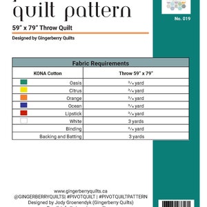 Pivot Quilt Pattern, Easy Quilt Pattern, PDF Download - Etsy