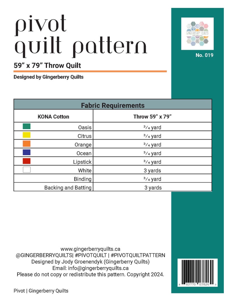 Pivot Quilt Pattern, Easy Quilt Pattern, PDF Download - Etsy