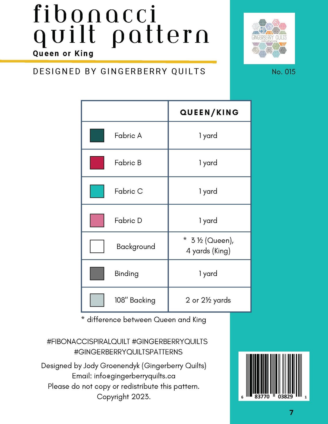 Fibonacci Quilt Pattern, Easy Quilt Pattern, PDF Download - Etsy