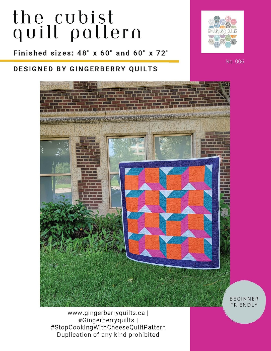 Cubist Quilt Pattern, Easy Quilt Pattern, PDF Download - Etsy