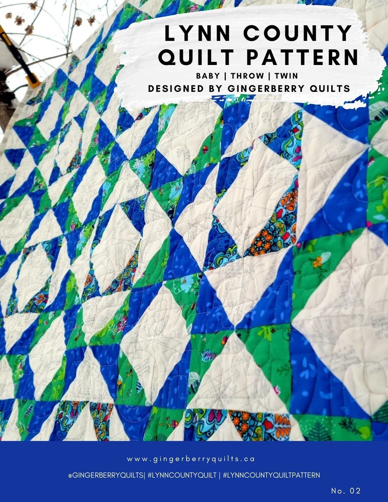 Lynn County Quilt Pattern, Easy Quilt Pattern, PDF Download - Etsy
