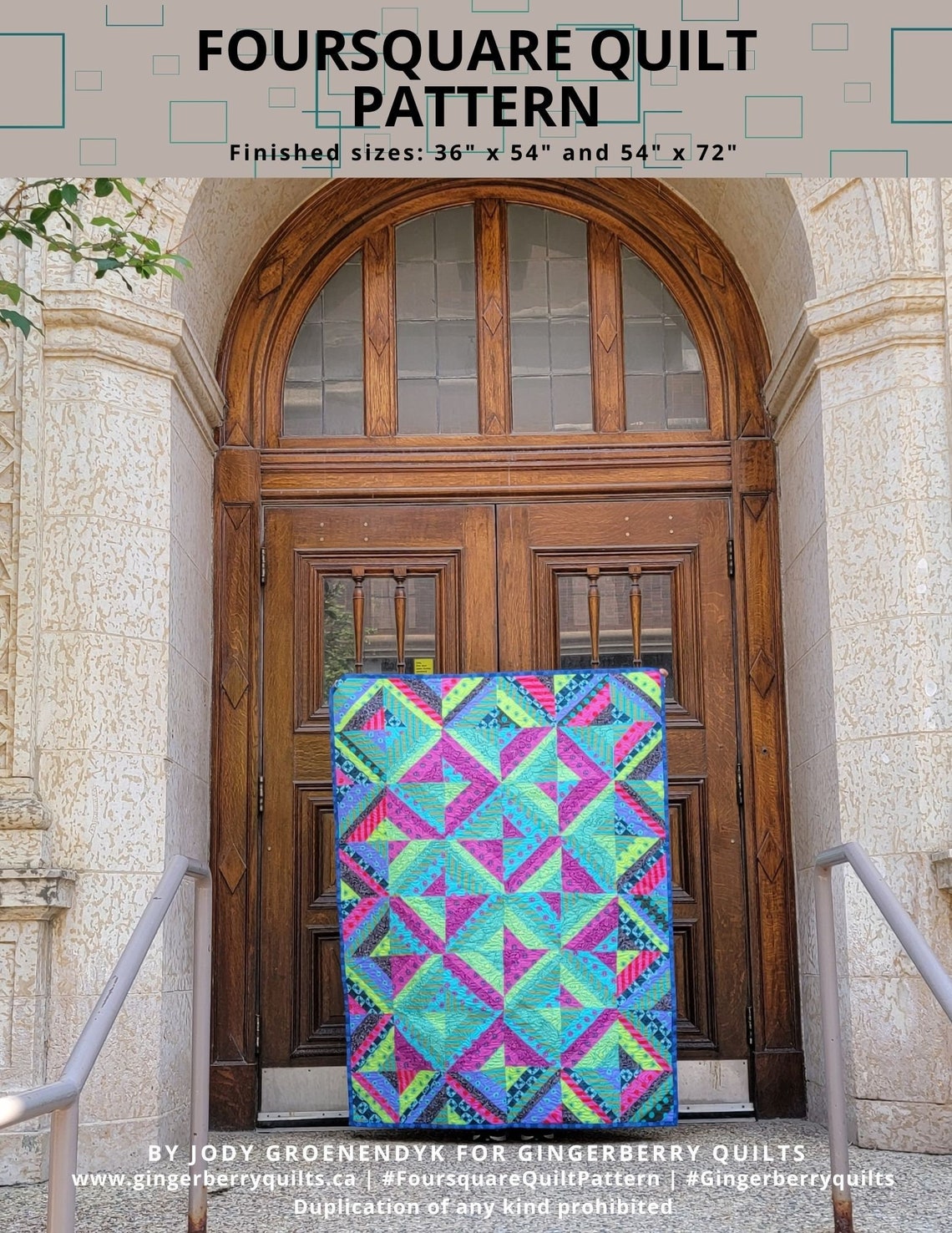 Foursquare Quilt Pattern Easy Quilt Pattern - Etsy