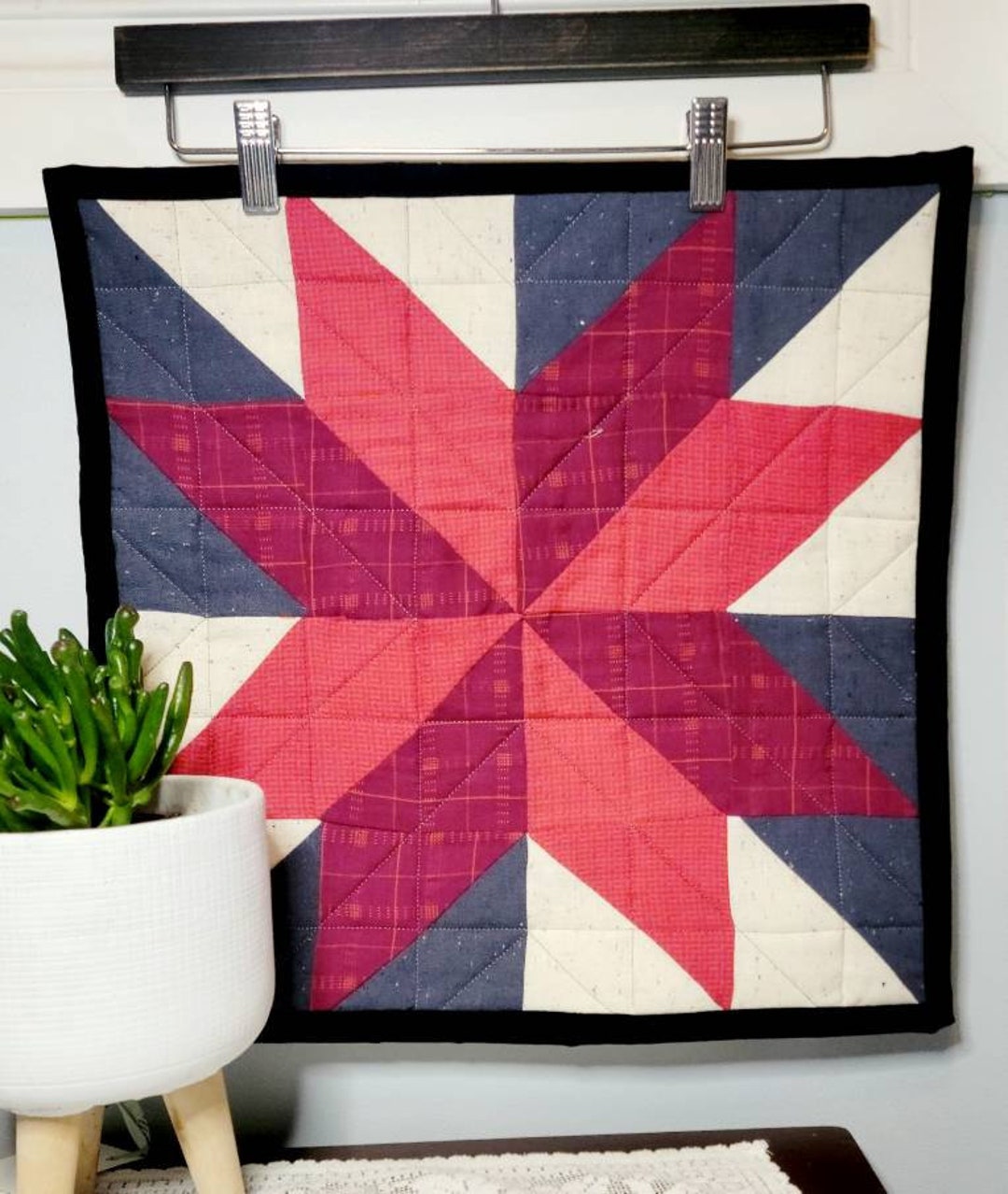 Red and Gray Barn Quilt - Etsy