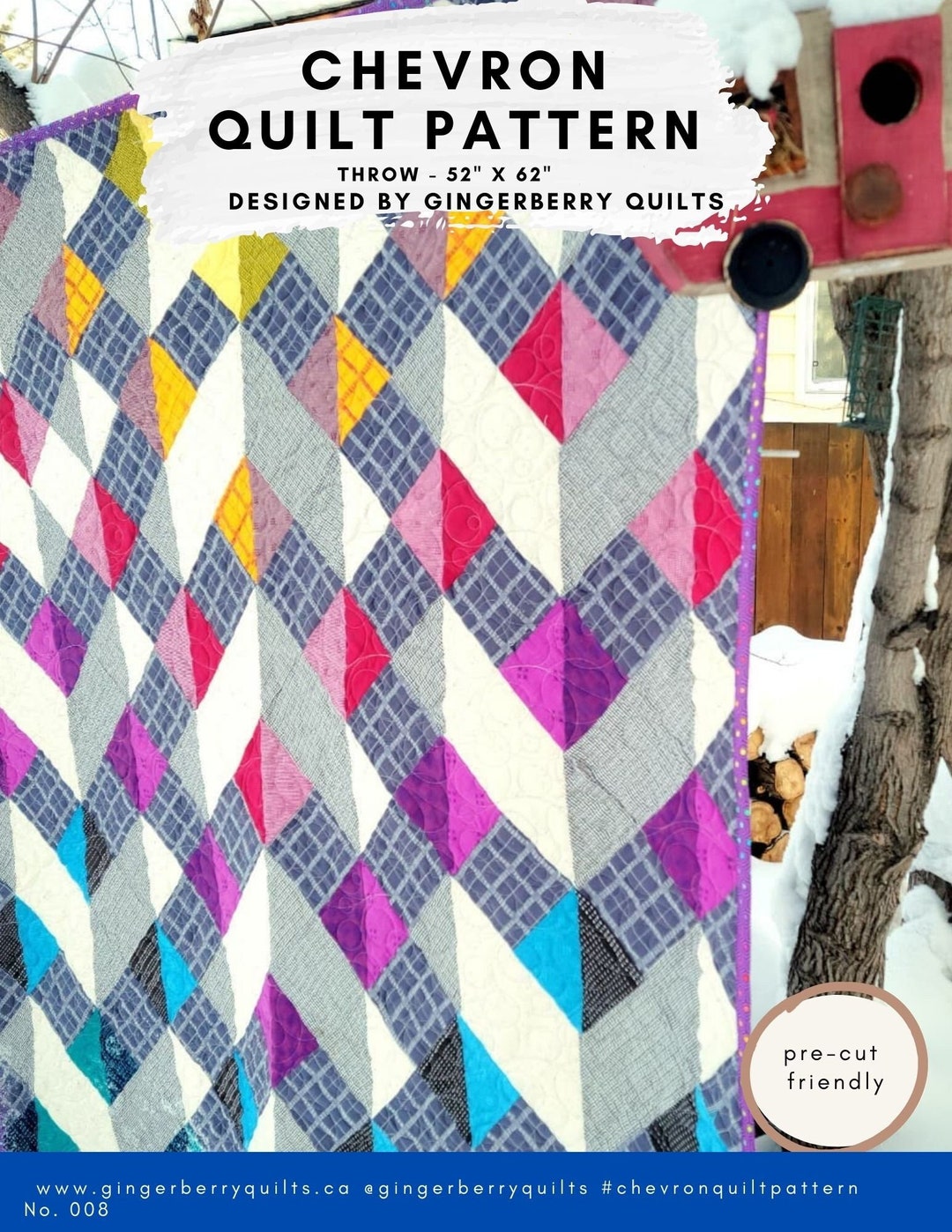 Chevron Quilt Pattern, Easy Quilt Pattern, PDF Download - Etsy