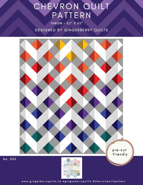 Chevron Quilt Pattern Easy Quilt Pattern - Etsy