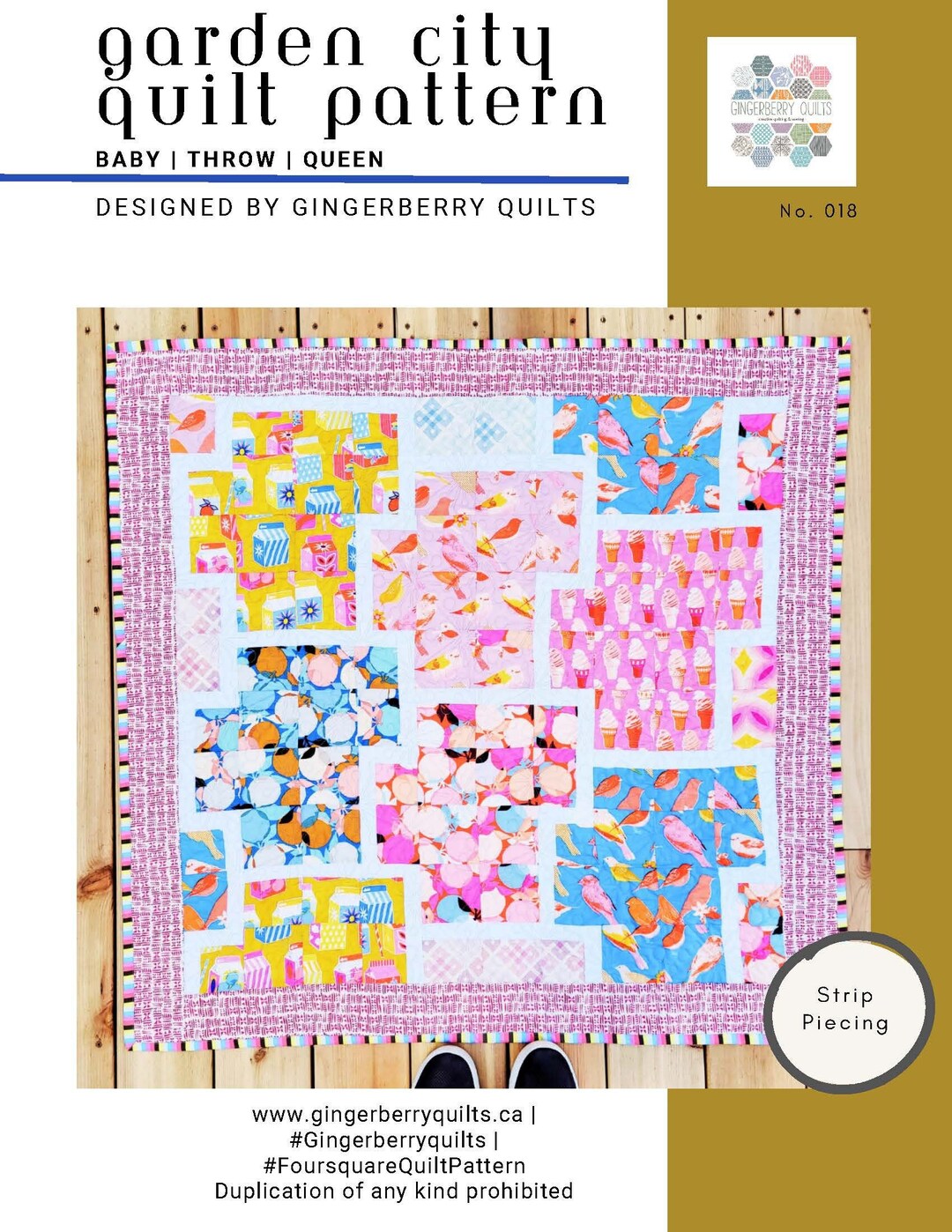 Garden City Quilt Pattern, Easy Quilt Pattern, Booklet - Etsy