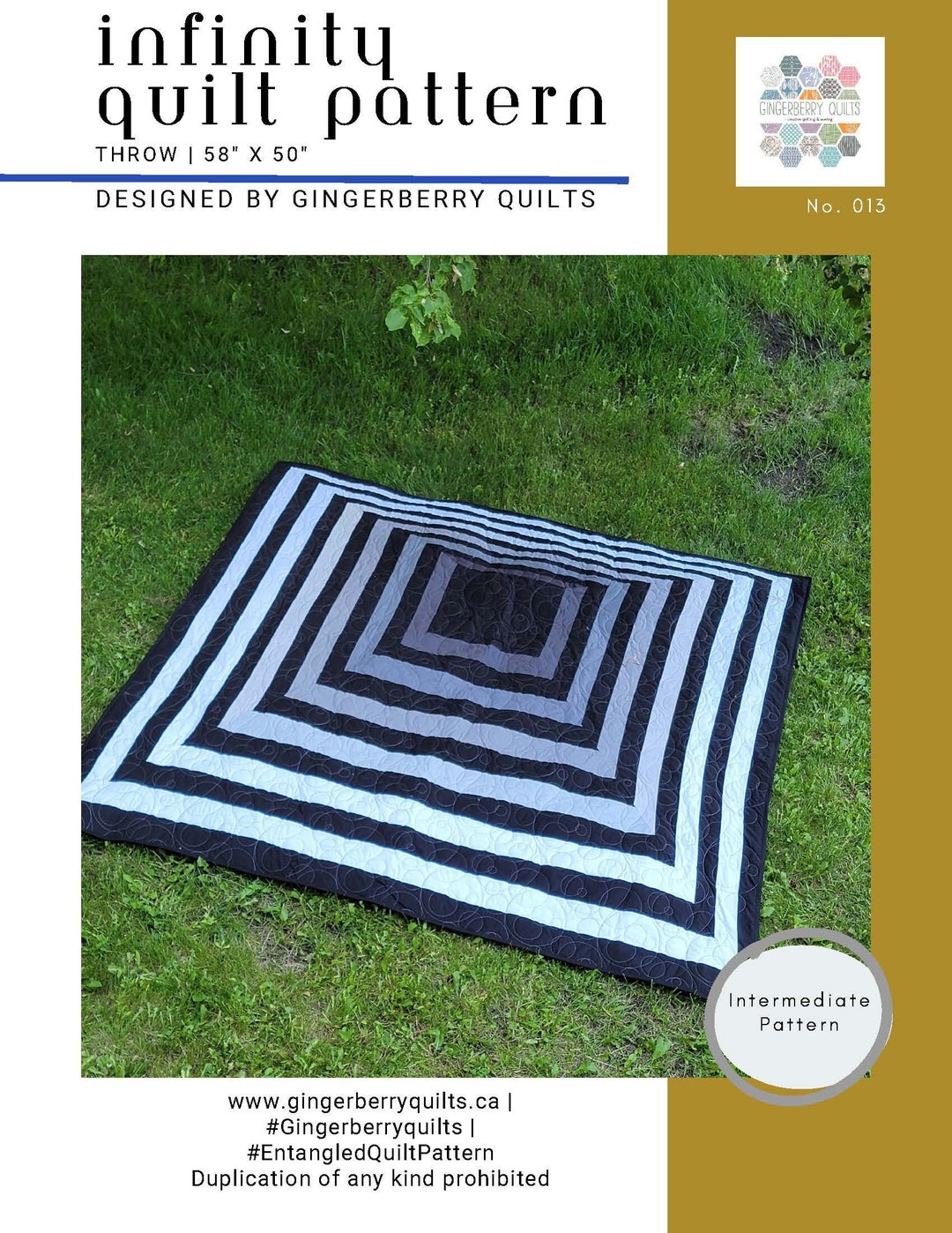 Infinity Quilt Pattern, Intermediate Pattern, PDF Download - Etsy