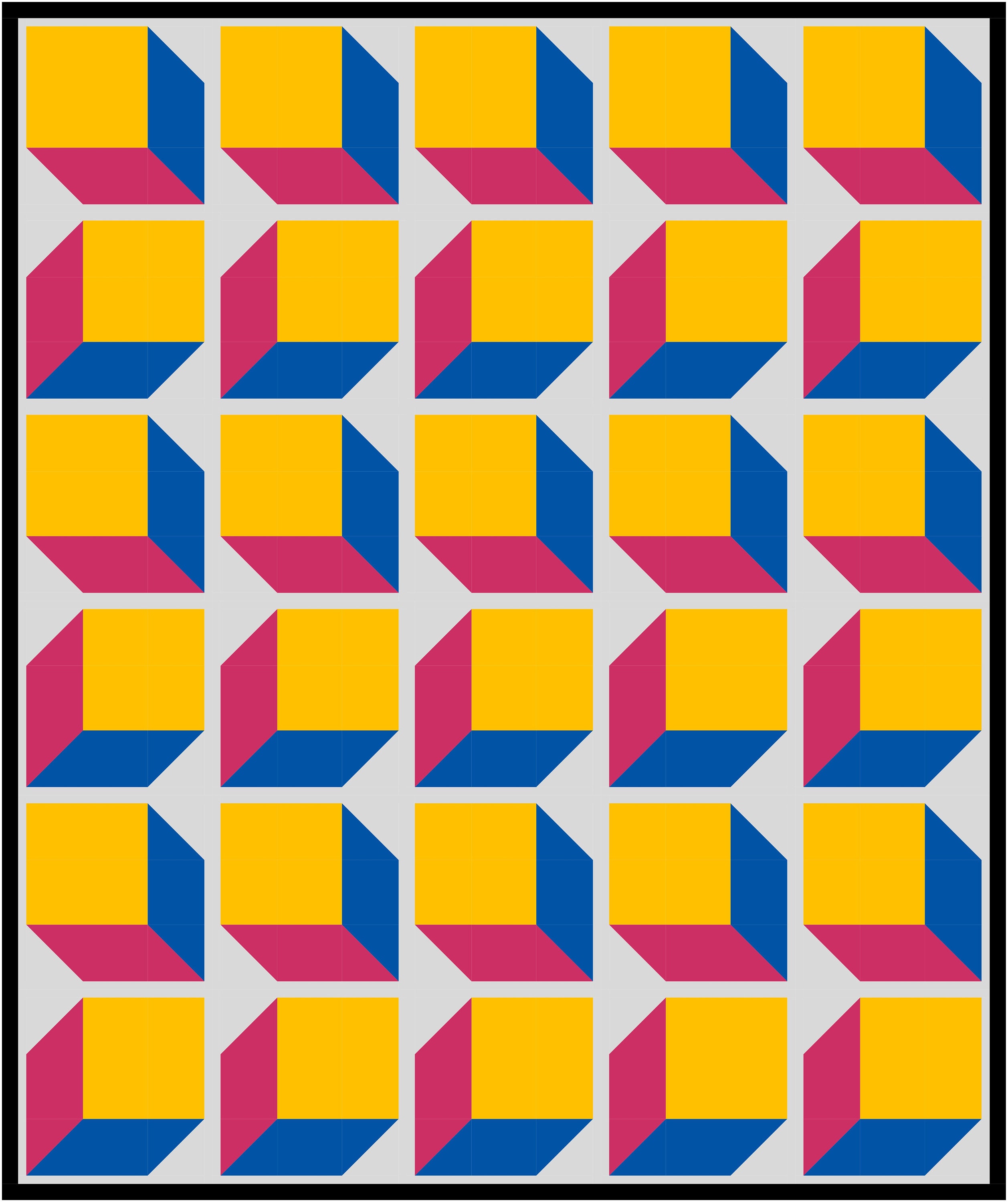 Cubist Quilt Pattern, Easy Geometric Design (PDF Download) - Etsy