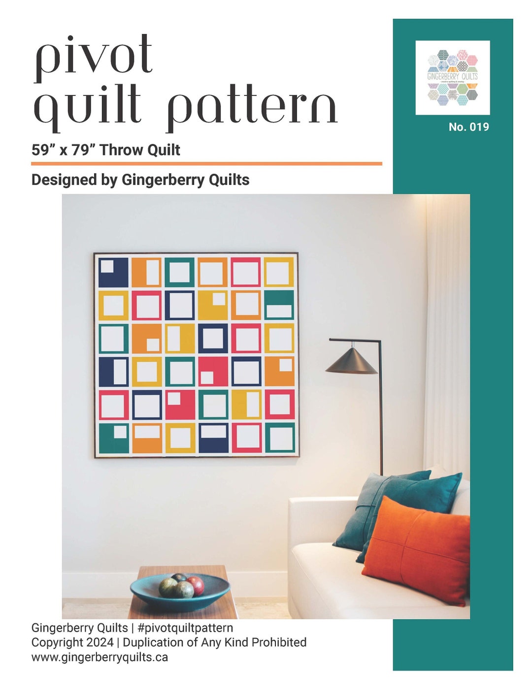 Pivot Quilt Pattern, Easy Square Block Design (physical Booklet) - Etsy