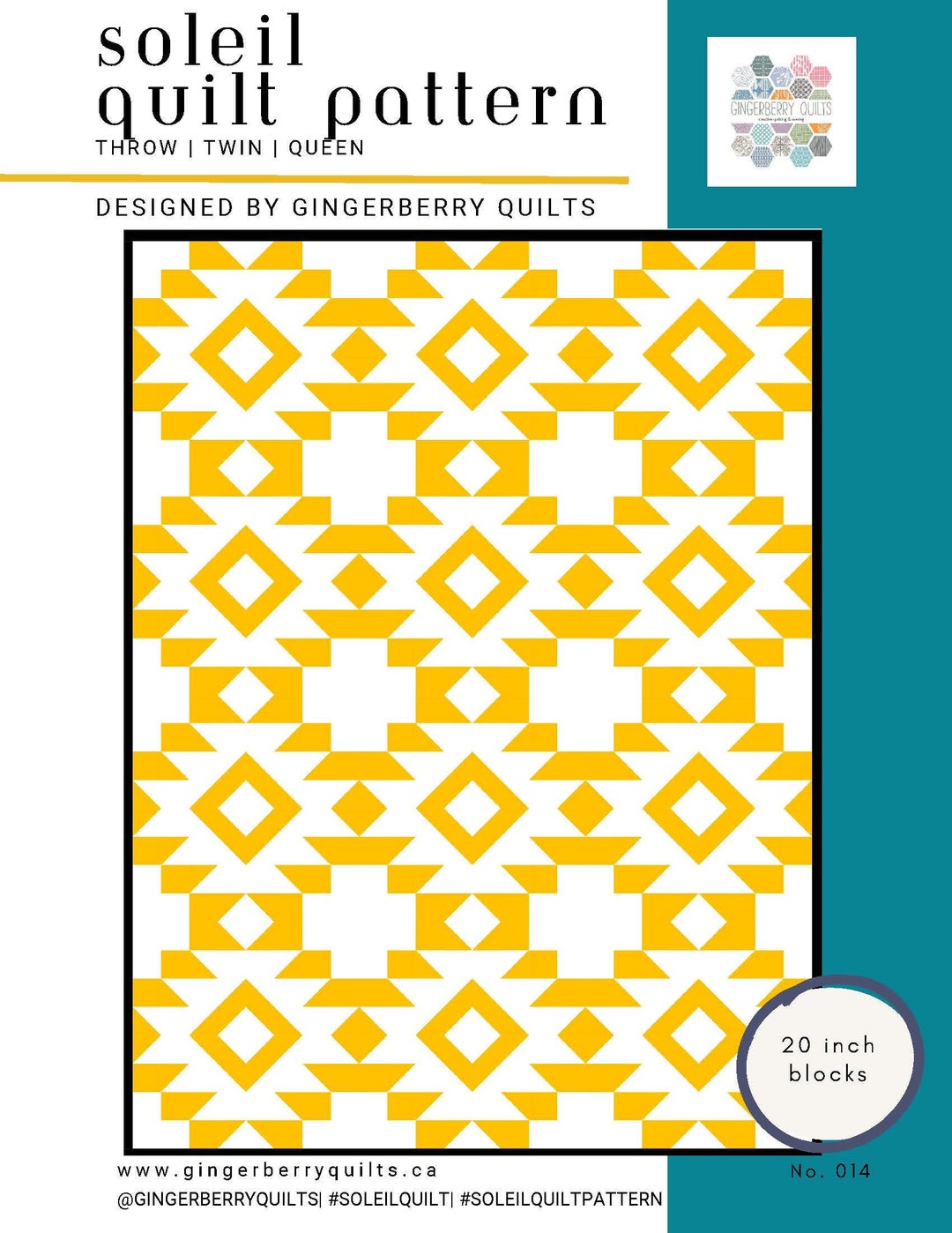 Soleil Quilt Pattern, Easy Quilt Pattern, PDF Download - Etsy
