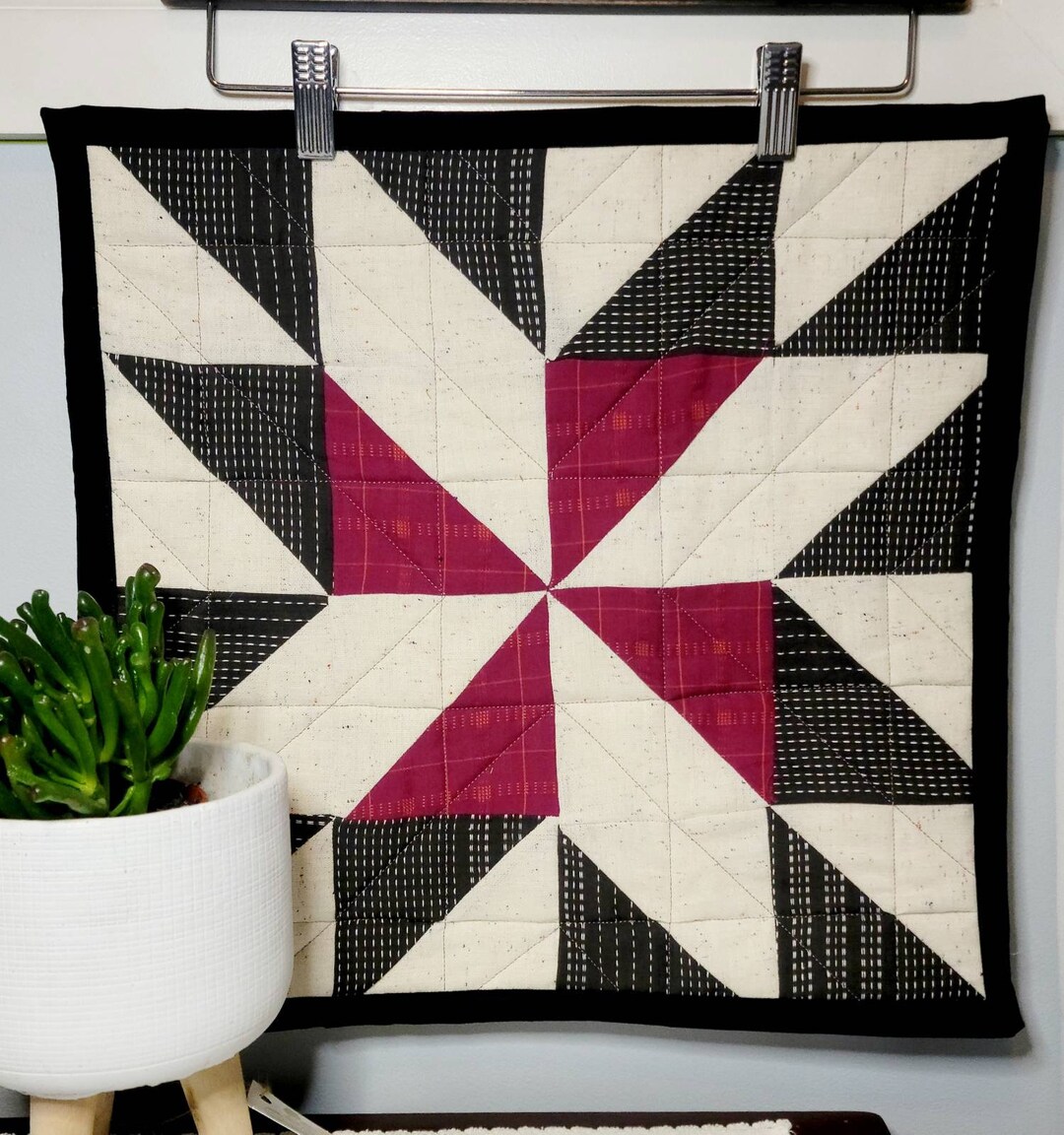 Red and Gray Barn Quilt - Etsy