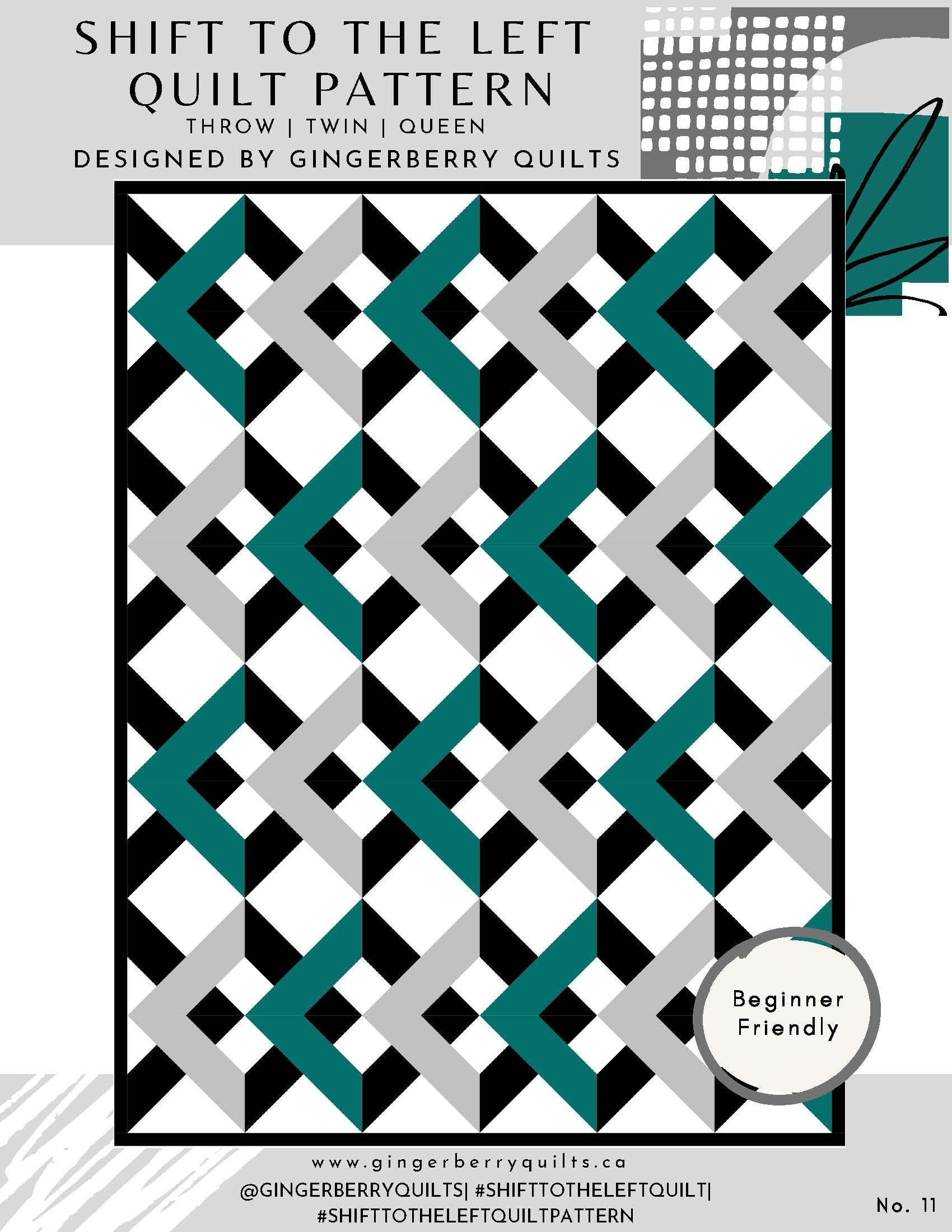 Shift to the Left Quilt Pattern, Easy Quilt Pattern, Booklet - Etsy