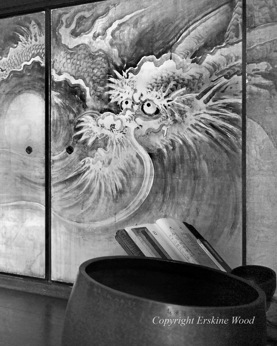Dragon Fusama, Daikokuji Temple, Kyoto (V), Black and White Landscape ...