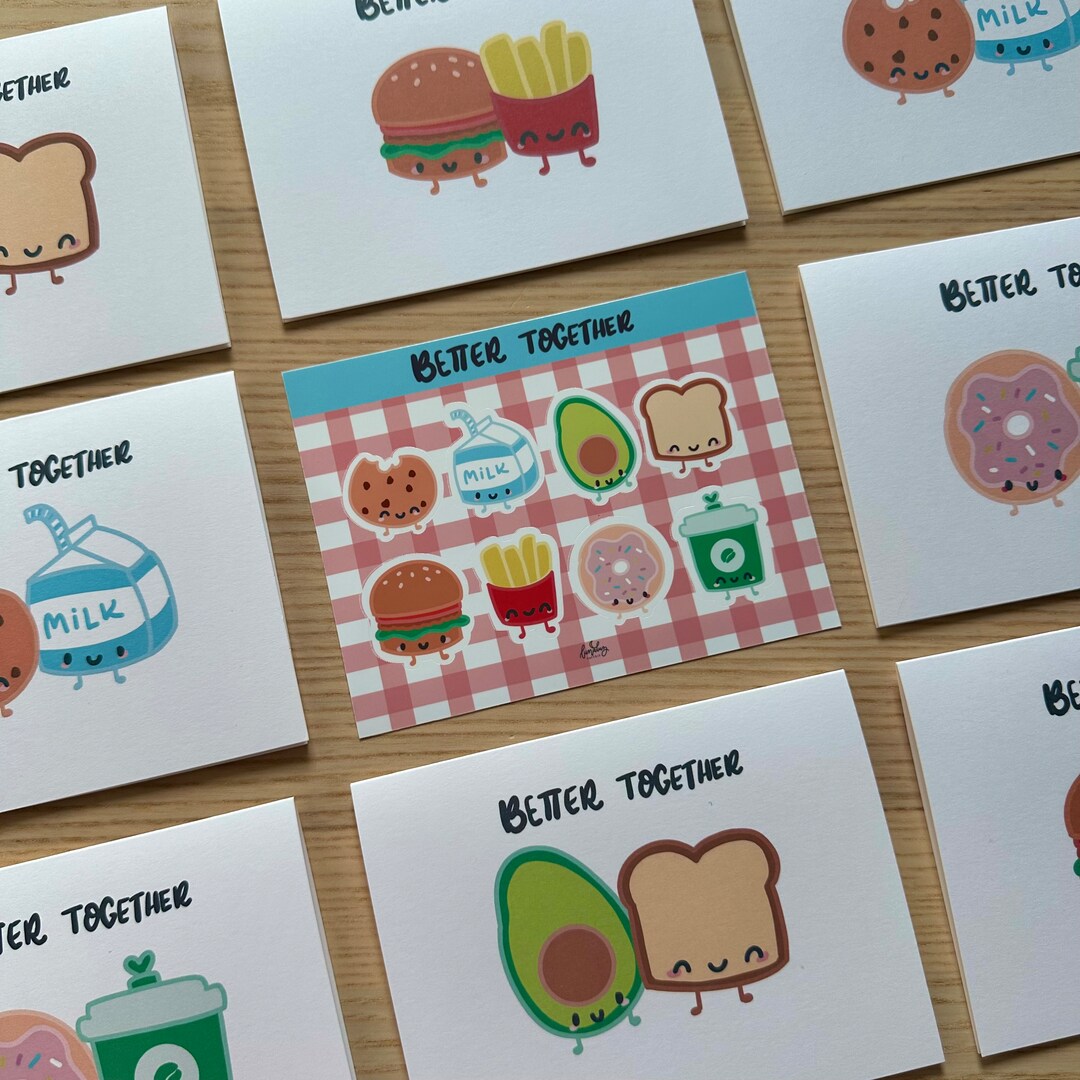 Cute Food Sticker Sheet Food Friend Sticker Sheet, Journal Stickers ...