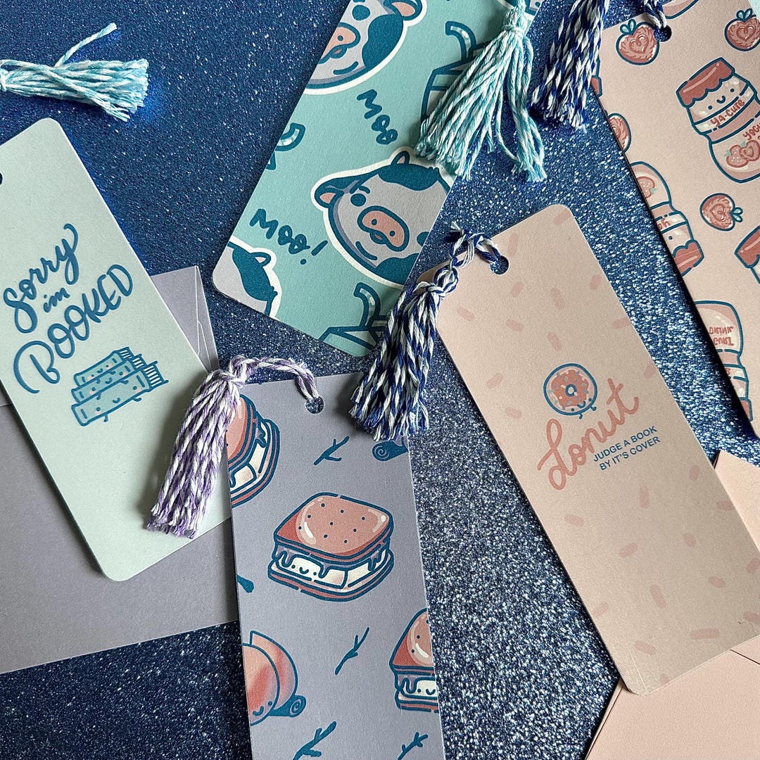 Cute and Punny Bookmarks | Illustrated Bookmarks | Trendy Bookmark ...
