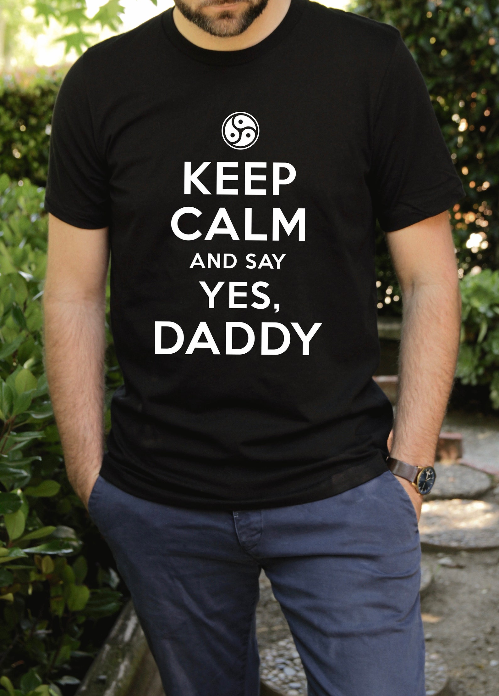 Keep Calm And Say Yes Daddy Shirt Bdsm Master Domme Shirt Etsy