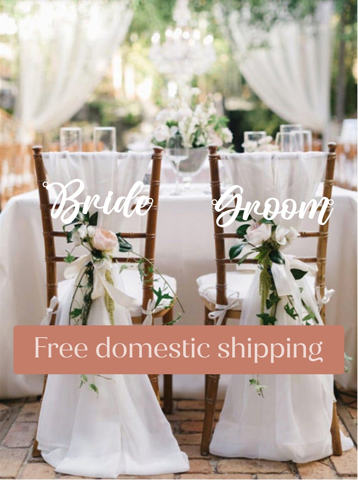 Wedding Chair Bride and Groom Signs Wedding Chair Decoration - Etsy