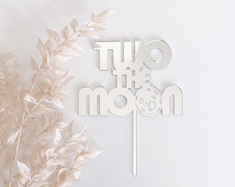 Two the Moon Cake Topper - Etsy