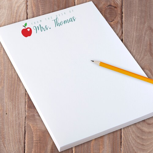 Teacher: From the Desk of Notepads Notes Personalized - Etsy