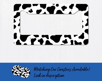 Cow Print License Plate - Etsy
