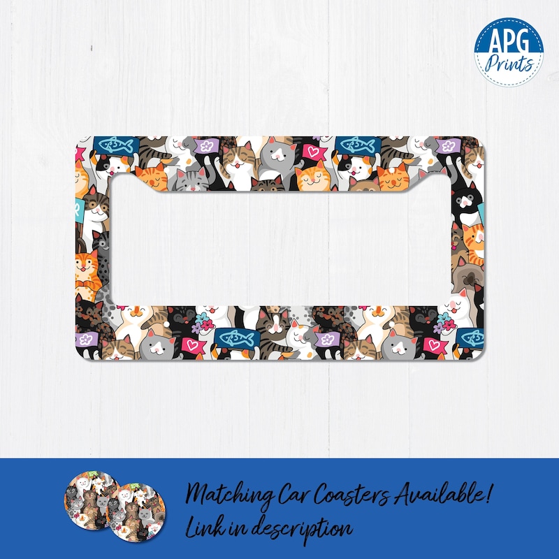 Cat License Plate Frame - Etsy