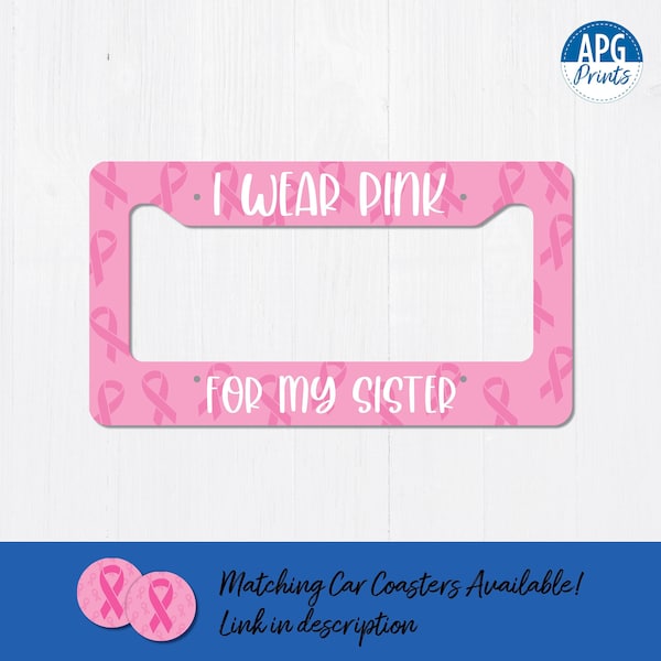 Breast Cancer Awareness License Plate Frame - Etsy